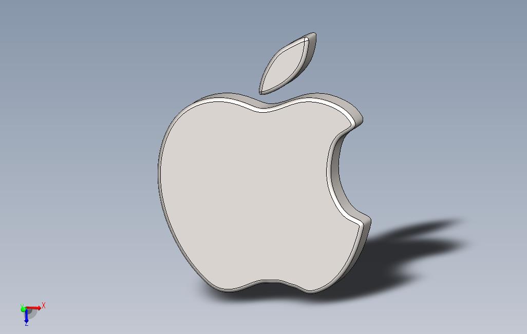 苹果标志12_SOLIDWORKS 2010_模型图纸免费下载 – 懒石网