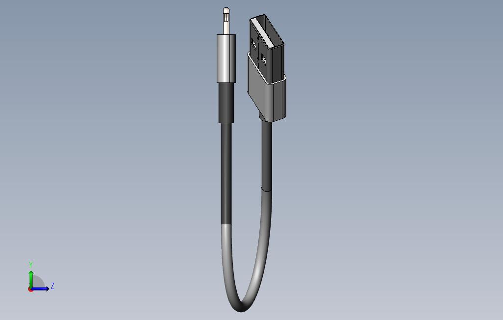 苹果闪电到USB线_SOLIDWORKS 2016_模型图纸免费下载 – 懒石网