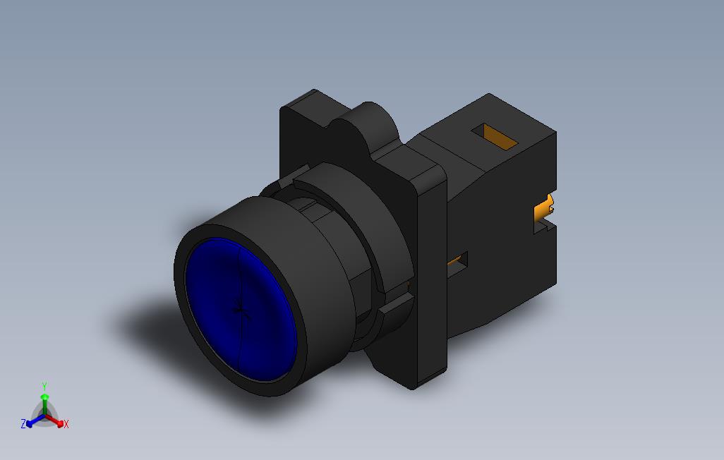 蓝色金属漆脉冲按钮P2BFRBL1A_SOLIDWORKS 2017_模型图纸免费下载 – 懒石网