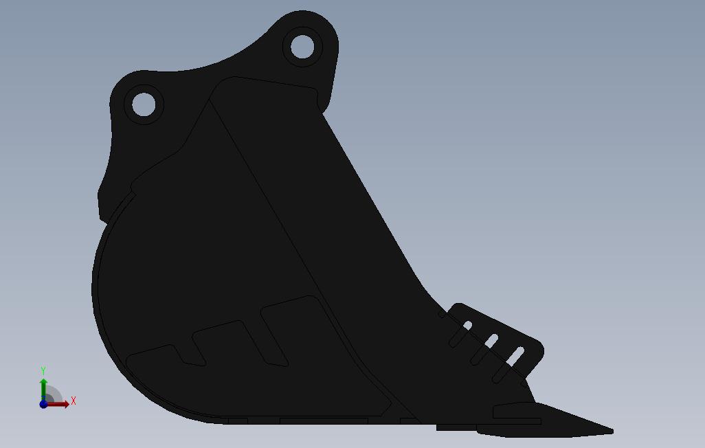 钢筋混凝土挖掘机铲斗solidworks 2012模型图纸免费下载 懒石网