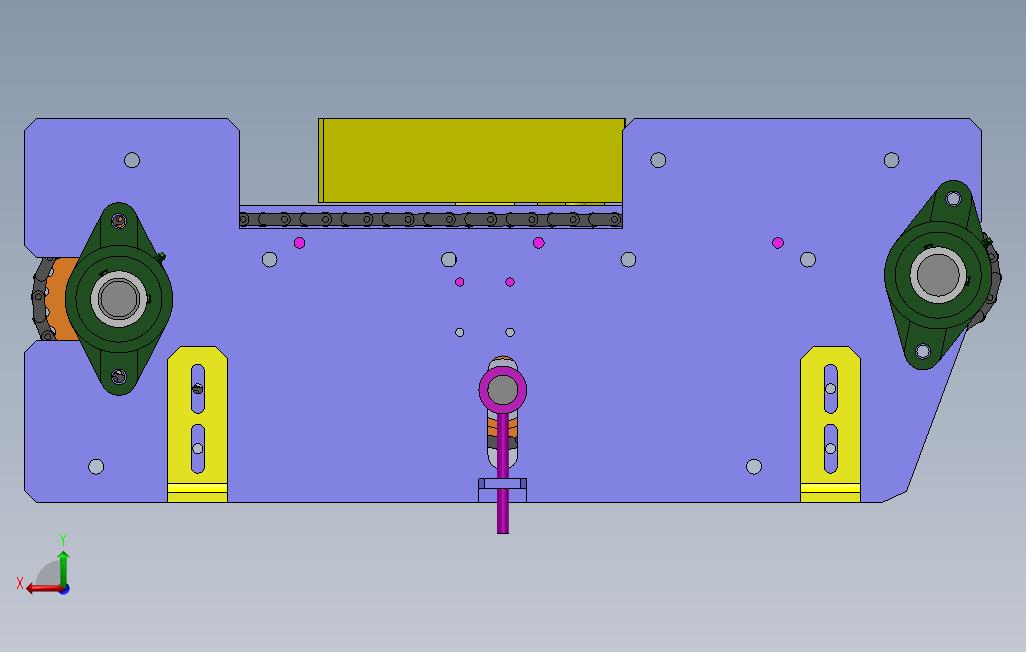 链式输送机间距4排solidworks 2014模型图纸免费下载 懒石网