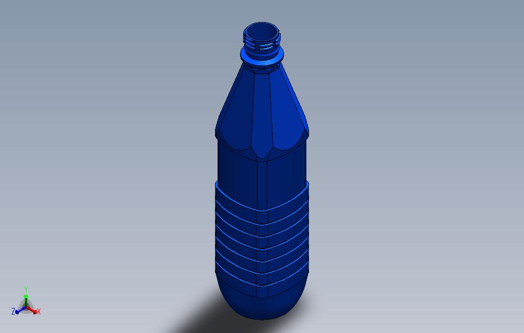 饮用水瓶solidworks 2017模型图纸免费下载 懒石网