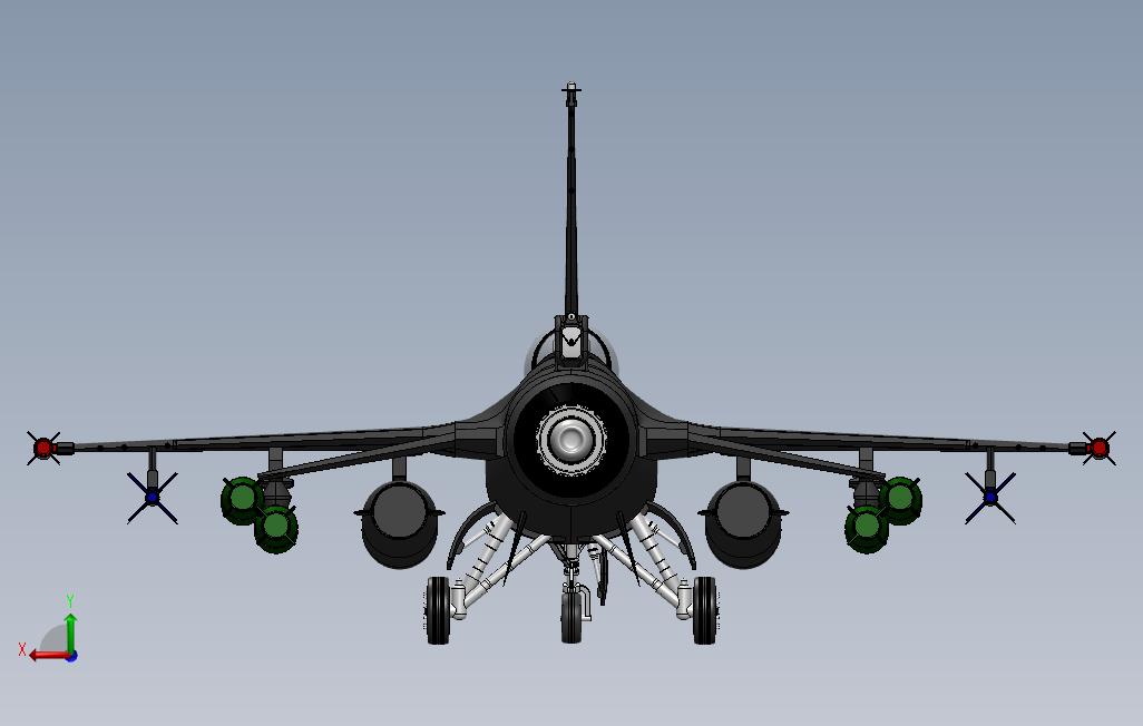 F-16战机_SOLIDWORKS 2013_模型图纸免费下载 – 懒石网