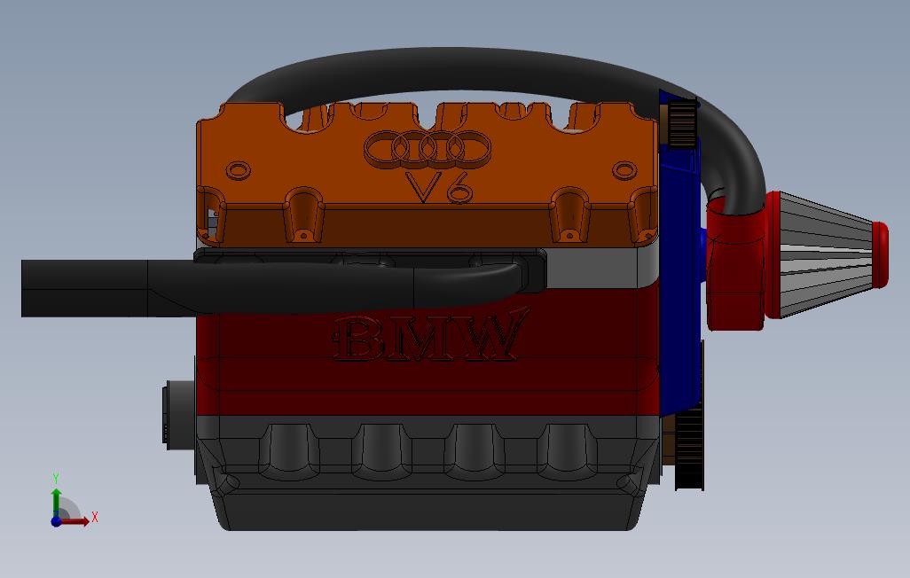 V6发动机TSI_SOLIDWORKS 2015_模型图纸免费下载 – 懒石网