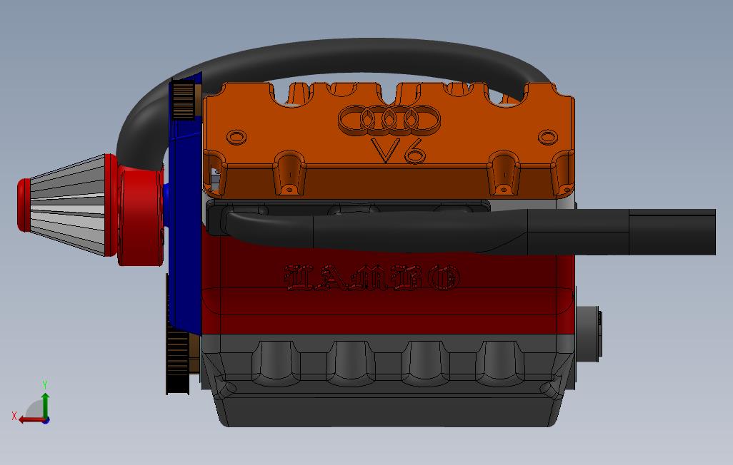 V6发动机TSI_SOLIDWORKS 2015_模型图纸免费下载 – 懒石网