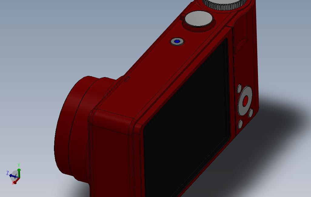 数码相机 Solidworks 2013 模型图纸免费下载 懒石网