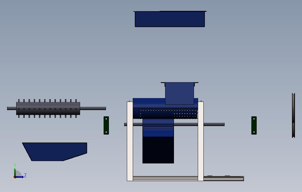 玉米脱壳机_SOLIDWORKS 2013_模型图纸免费下载 – 懒石网