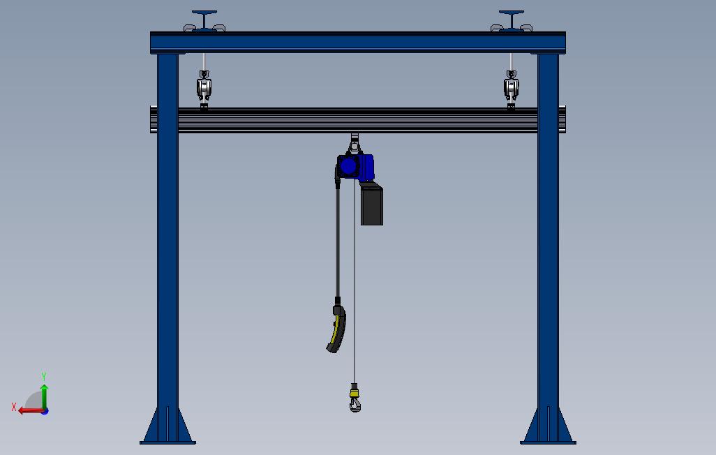 KBK导轨（带电动葫芦）sw12可编辑_SOLIDWORKS 2012_模型图纸免费下载 – 懒石网