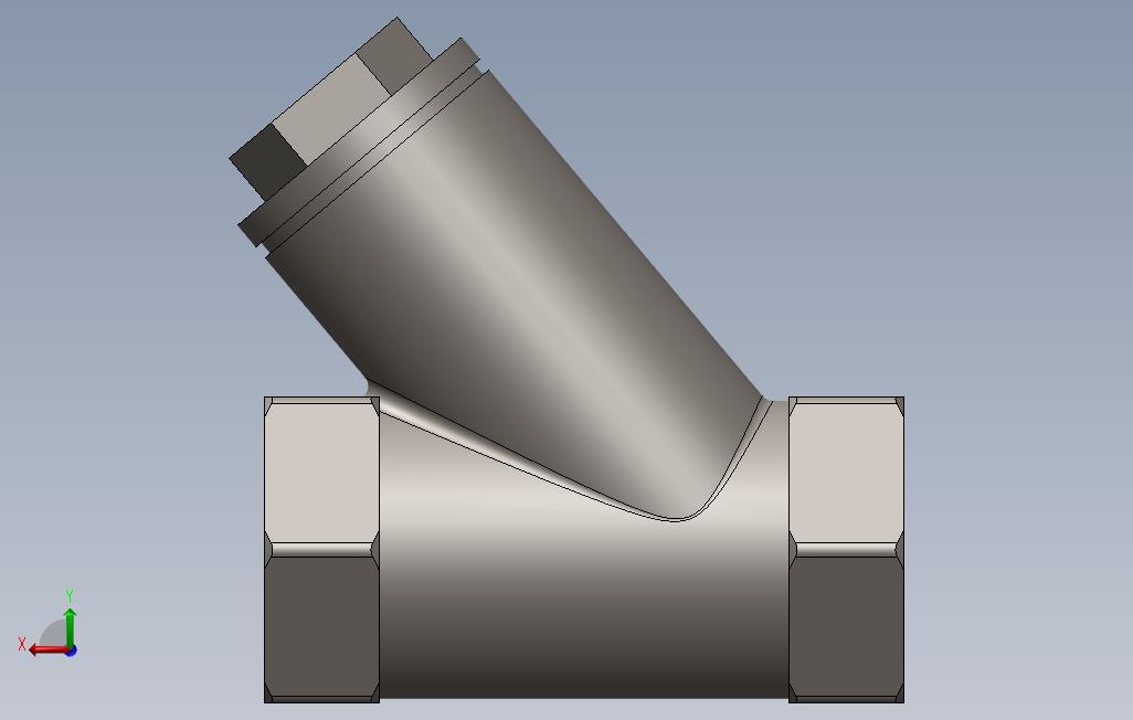 不锈钢y型过滤器 Dn25solidworks 2016模型图纸免费下载 懒石网