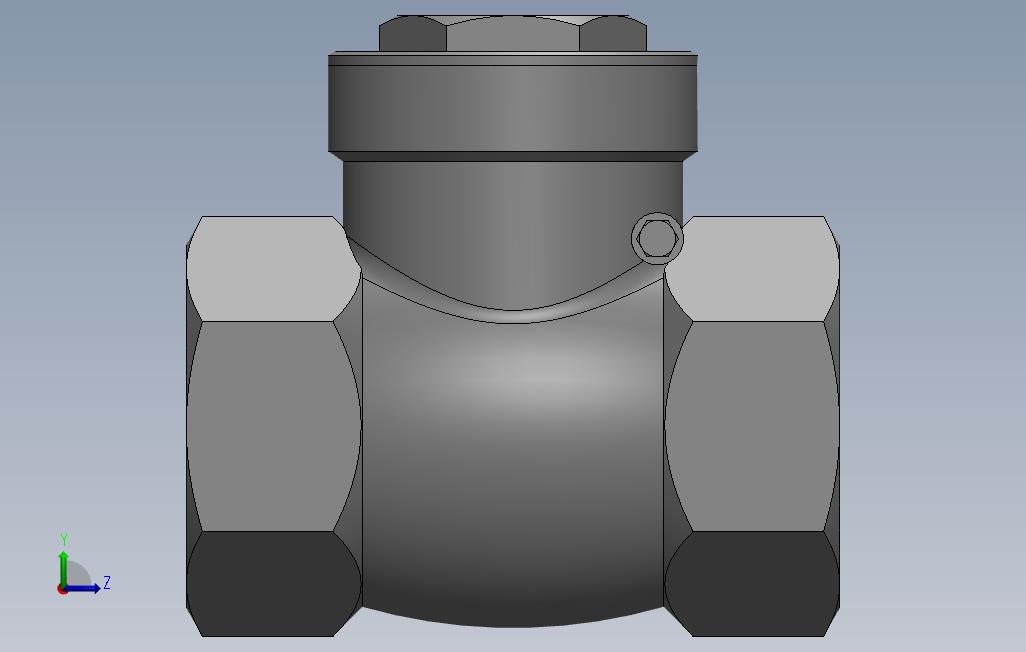 不锈钢内丝止回阀 Dn25solidworks 2016模型图纸免费下载 懒石网