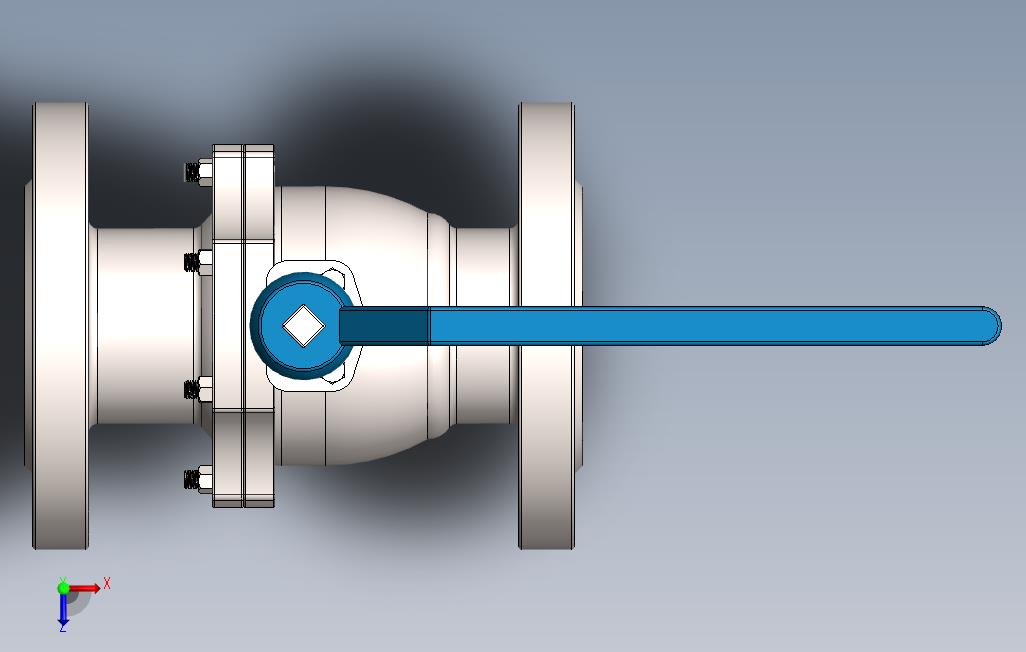 法兰手动球阀dn50solidworks 2016模型图纸免费下载 懒石网