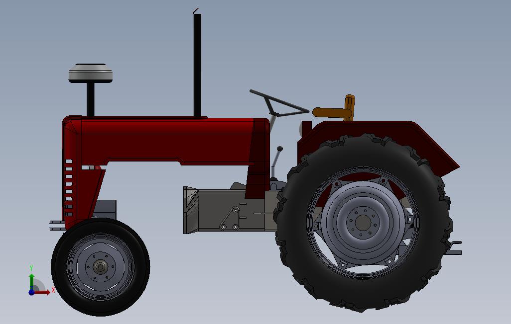 TRACTOR拖拉机2_SOLIDWORKS 2018_模型图纸下载 – 懒石网