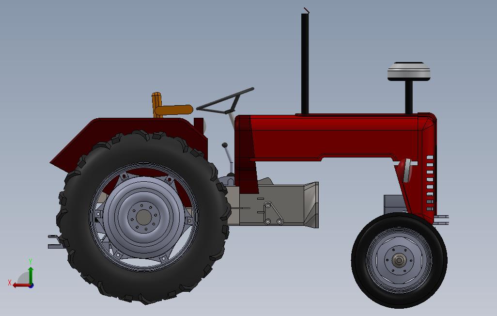 TRACTOR拖拉机2_SOLIDWORKS 2018_模型图纸下载 – 懒石网