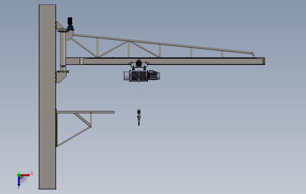 Jib Crane臂式起重机吊机3d图纸solidworks设计附stepsolidworks 2016模型图纸免费下载 懒石网