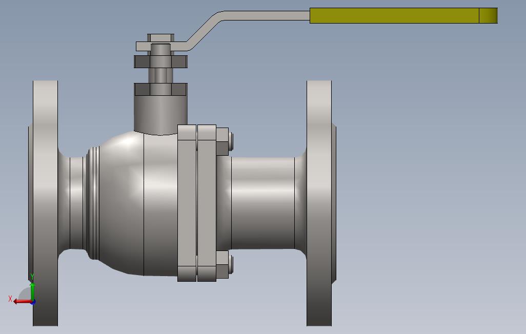 Dn50铸钢球阀solidworks 2011模型图纸下载 懒石网