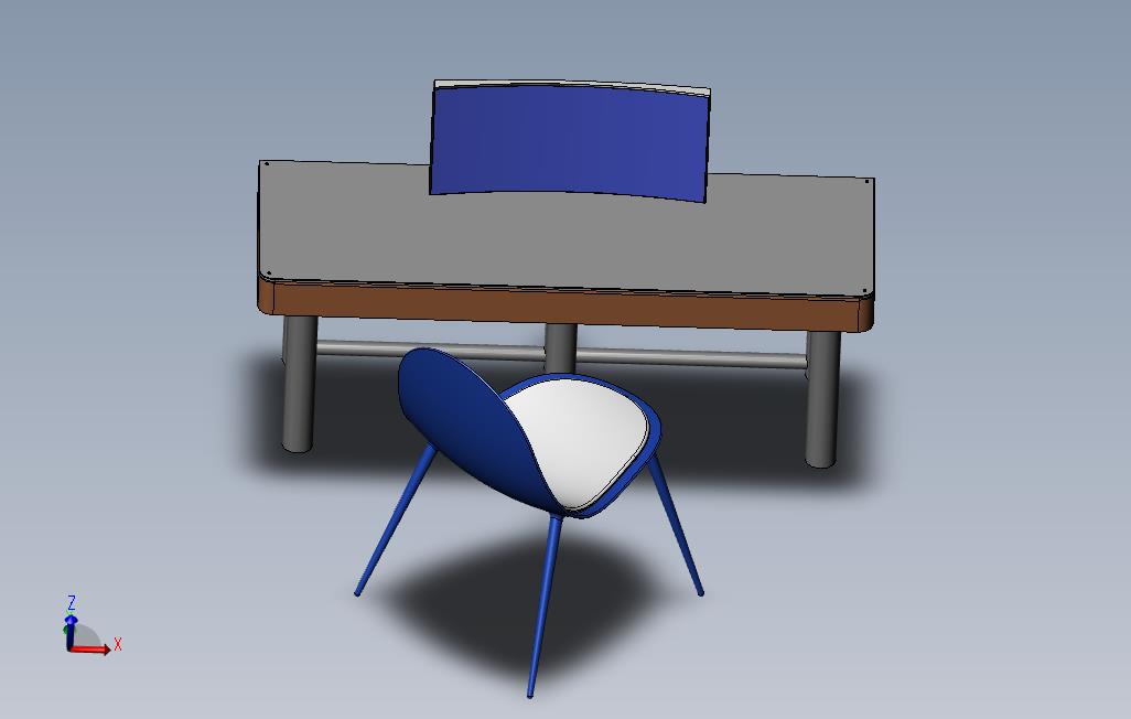 9 7带显示器的台式电脑solidworks 2018模型图纸下载 懒石网