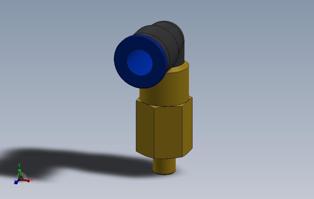 气动直角快速接头φ12～1 8solidworks 2011模型图纸下载 懒石网