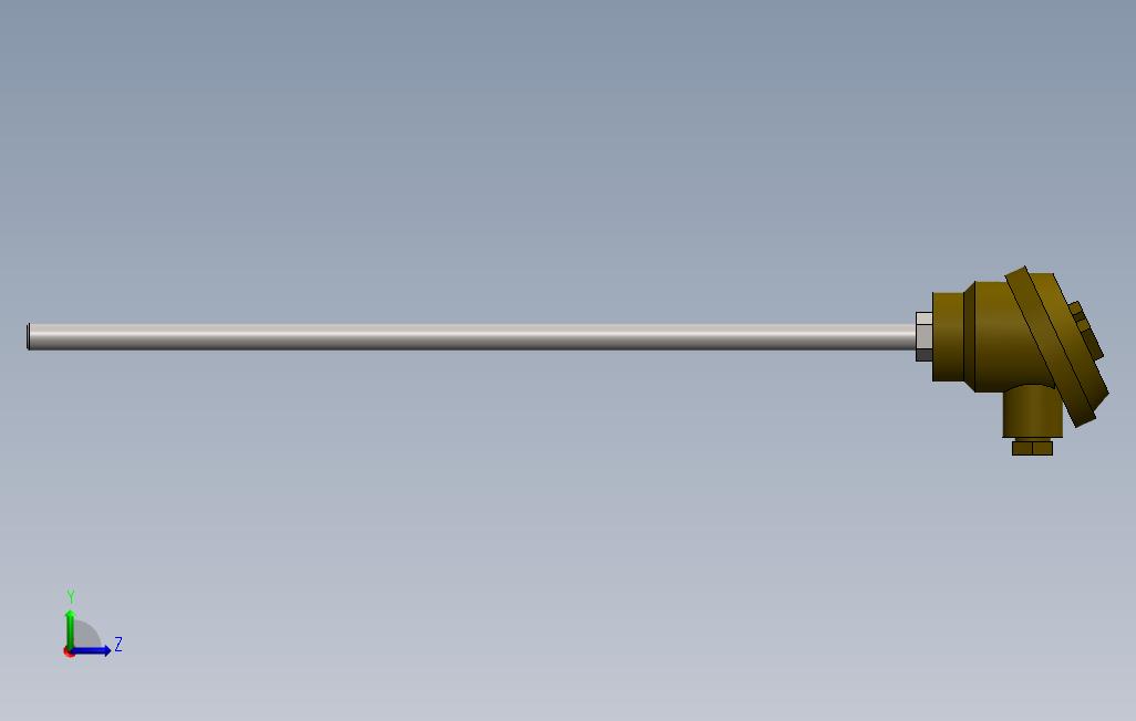 Wrn 130k型热电偶l400solidworks 2011模型图纸下载 懒石网