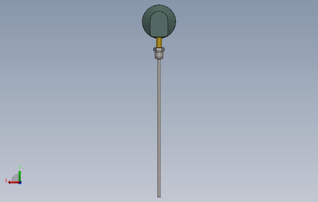 Wss 311双金属温度计φ60×250solidworks 2011模型图纸下载 懒石网