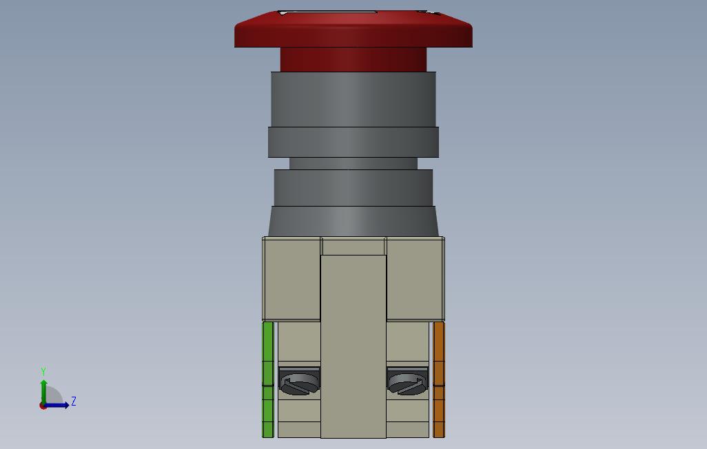 按钮紧急停止开关solidworks 2018模型图纸下载 懒石网