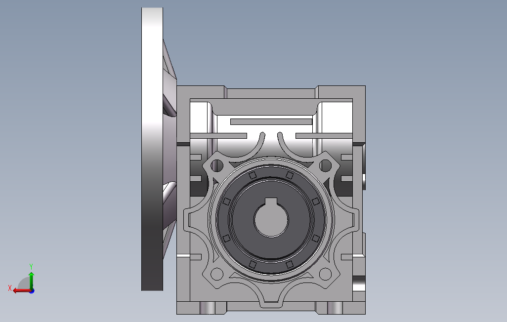 Rv系列铝合金蜗轮蜗杆减速机系列solidworks 2011模型图纸下载 懒石网