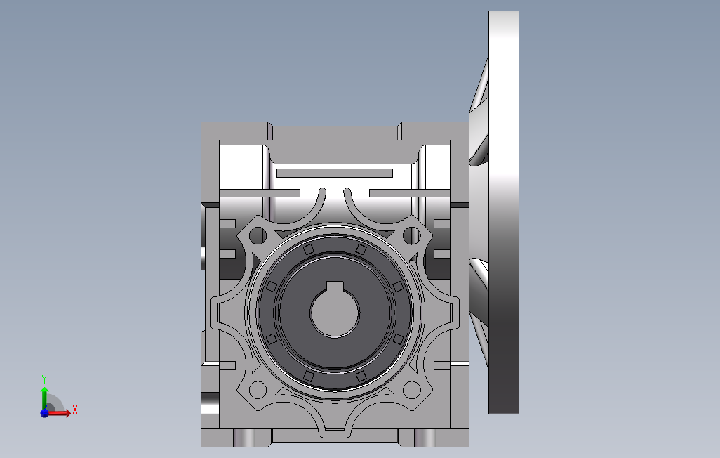 Rv系列铝合金蜗轮蜗杆减速机系列solidworks 2011模型图纸下载 懒石网