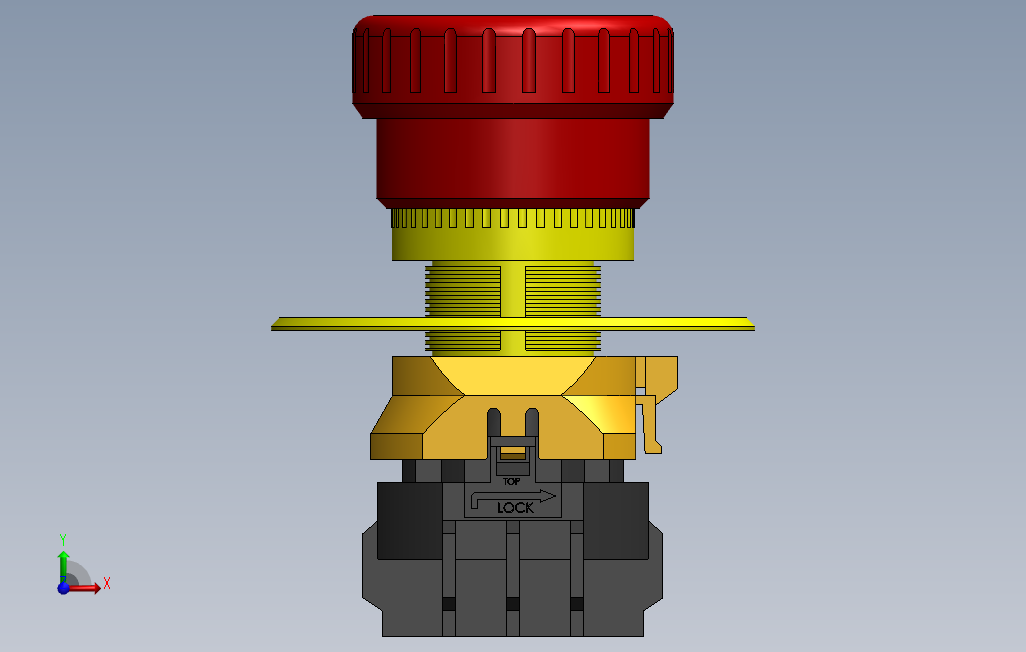 紧急停止开关solidworks 2018模型图纸下载 懒石网