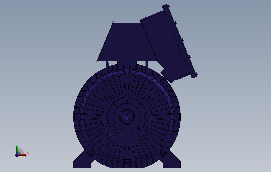 Abb高压感应电机solidworks 2014模型图纸下载 懒石网