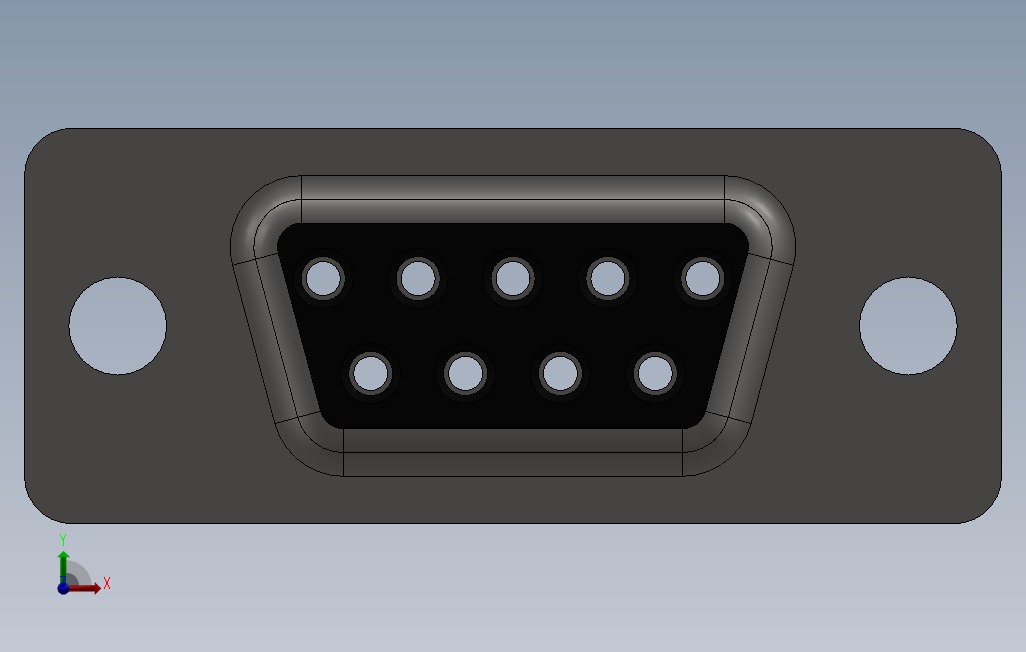 DB9模型设计_SOLIDWORKS 2015_模型图纸下载 – 懒石网