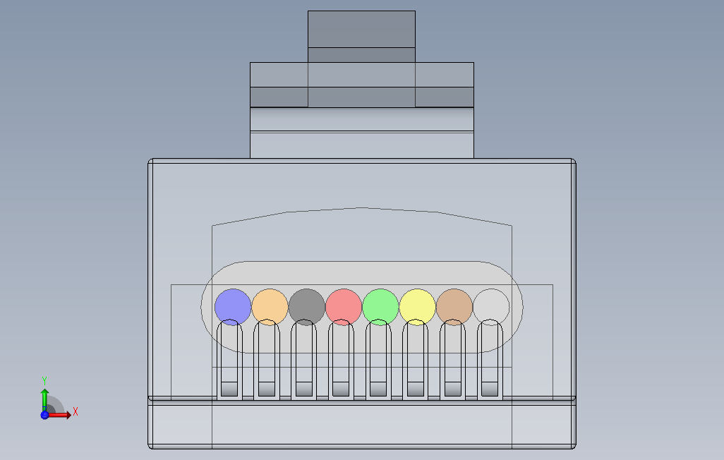 Rj45插头solidworks 2013模型图纸下载 懒石网