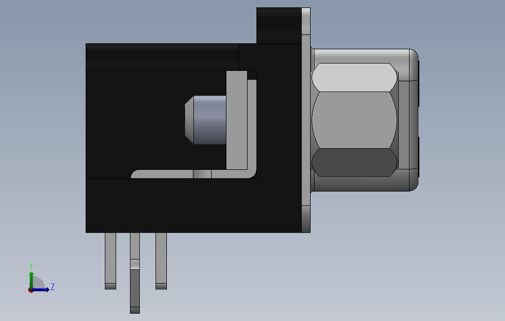 连接器DB9_SOLIDWORKS 2013_模型图纸下载 – 懒石网