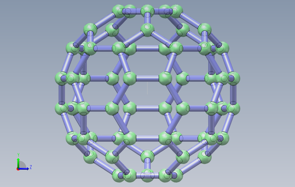 C60分子结构-2015ban_SOLIDWORKS 2015_模型图纸下载 – 懒石网