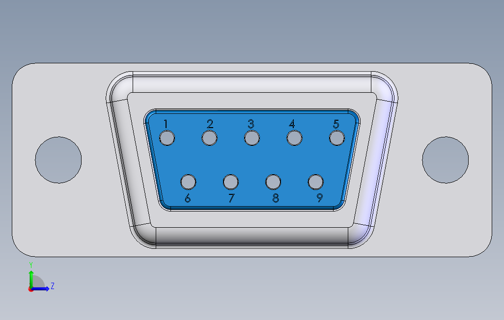 连接器DB9_SOLIDWORKS 2008_模型图纸下载 – 懒石网