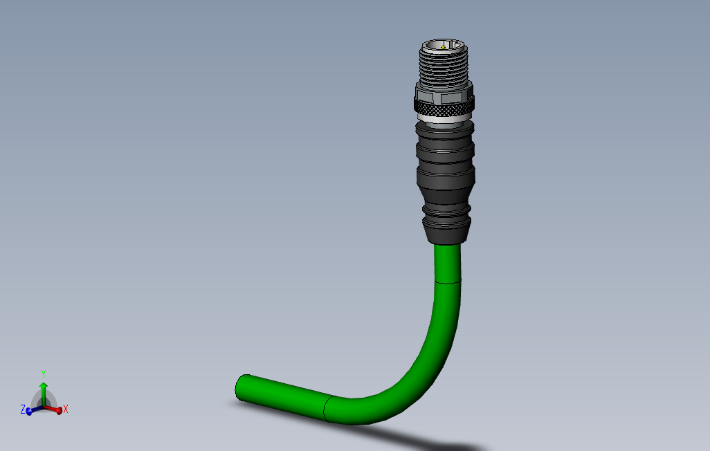 M12连接器_SOLIDWORKS 2018_模型图纸下载 – 懒石网