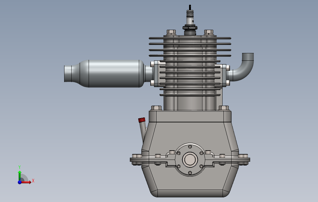 内燃机的模型solidworks 2014模型图纸下载 懒石网