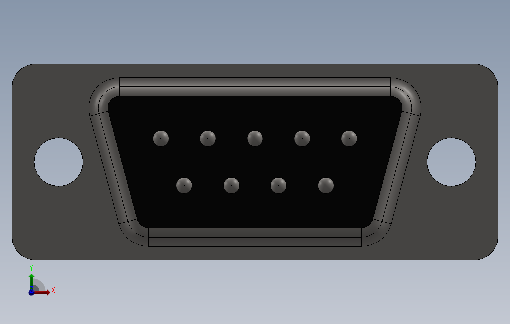 DB9端口_SOLIDWORKS 2015_模型图纸下载 – 懒石网