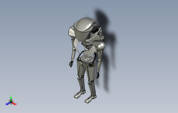 外星机器人（带骨架设计）solidworks 2020模型图纸下载 懒石网