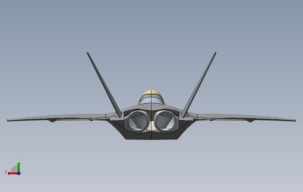 F22A猛禽战斗机_SOLIDWORKS 2008_模型图纸下载 – 懒石网