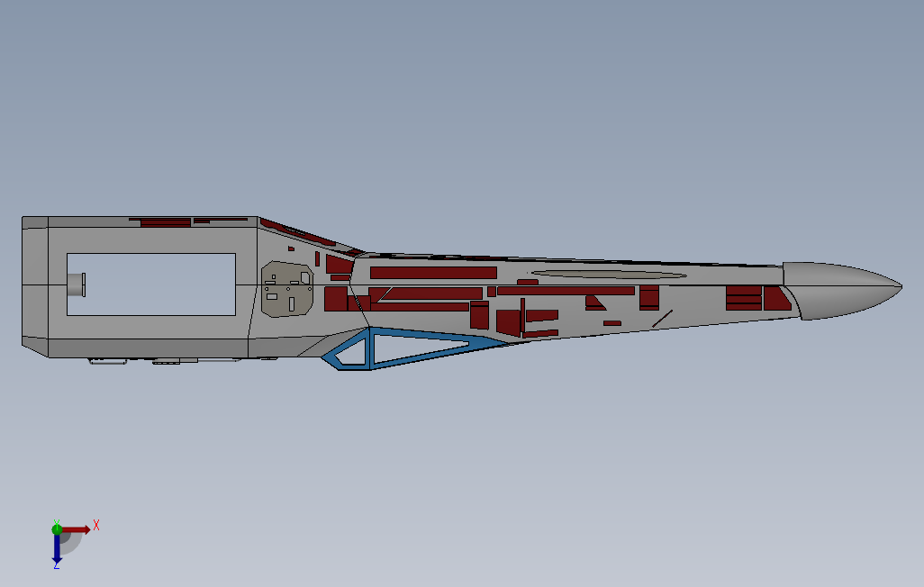 X翼星际战斗机solidworks 2011模型图纸下载 懒石网