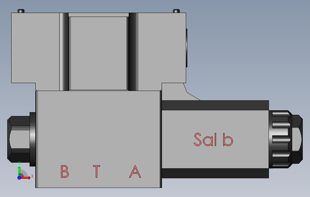 油研换向阀solidworks 2014模型图纸下载 懒石网