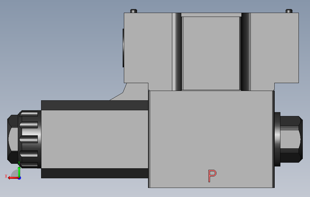 油研换向阀solidworks 2014模型图纸下载 懒石网