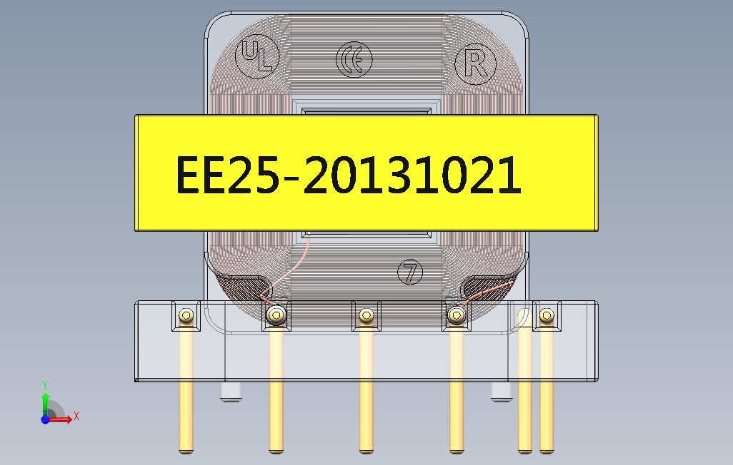 EE25磁芯_SOLIDWORKS 2014_模型图纸下载 – 懒石网