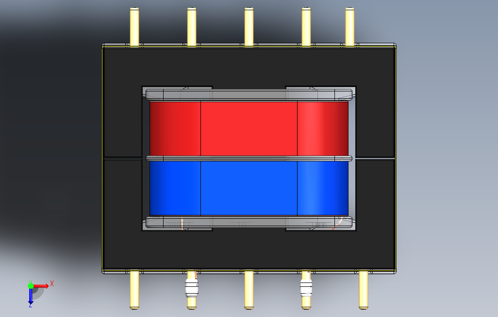 EE25磁芯_SOLIDWORKS 2014_模型图纸下载 – 懒石网