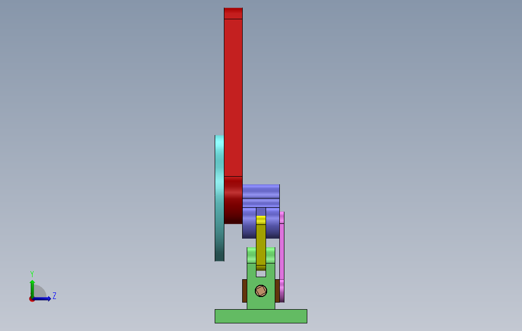 用于皮带张力调节的杠杆螺杆机构solidworks 2016模型图纸下载 懒石网