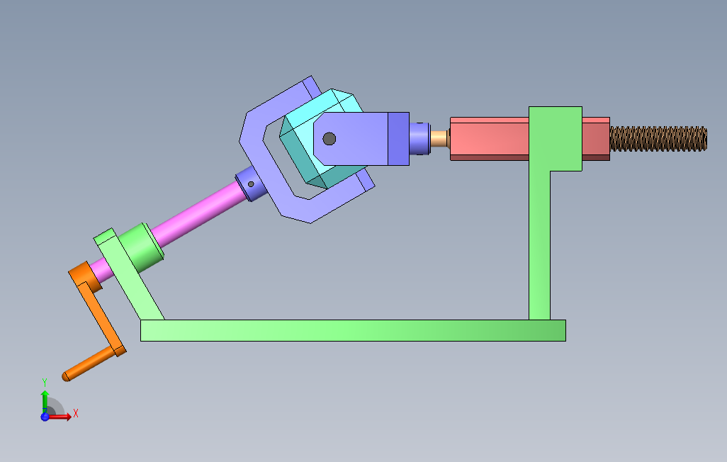 杠杆螺丝空间机构solidworks 2016模型图纸下载 懒石网