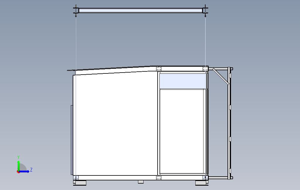 玻璃式集装箱活动房模型3d图纸solidworks设计solidworks 2014模型图纸下载 懒石网