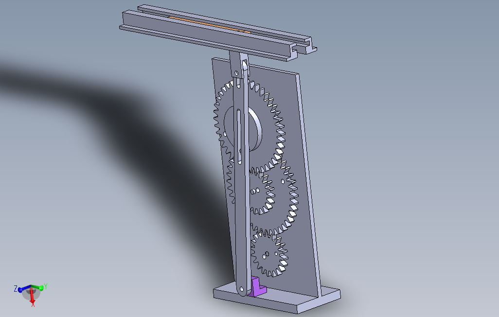 S45通过曲柄实现的快速返回运动机构solidworks 2010模型图纸下载 懒石网