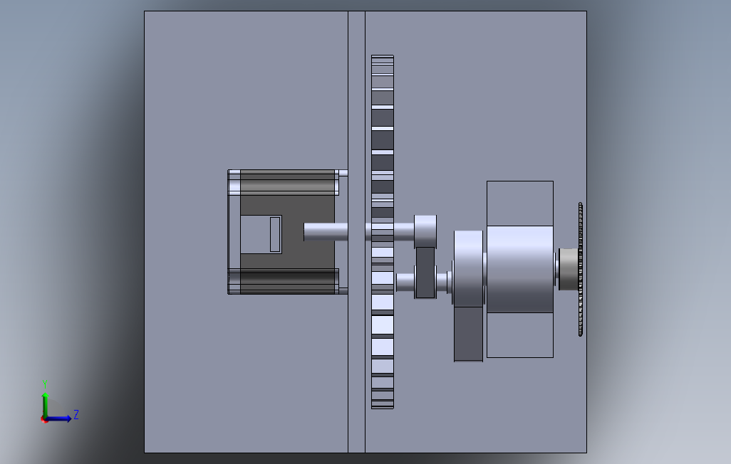 S46通过曲柄实现的变速运动机构solidworks 2010模型图纸下载 懒石网