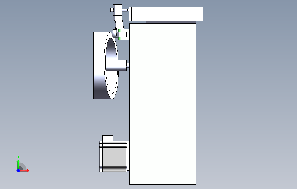 S48通过不规则凸轮实现的任意变速直进机构solidworks 2010模型图纸下载 懒石网
