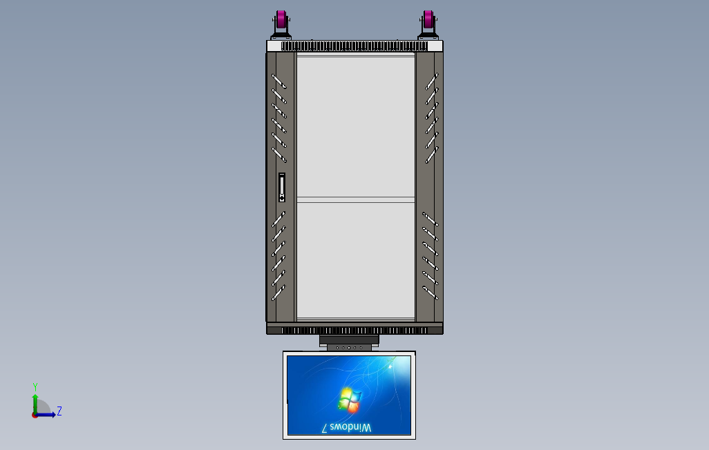 标准网络机柜solidworks 2015模型图纸下载 懒石网
